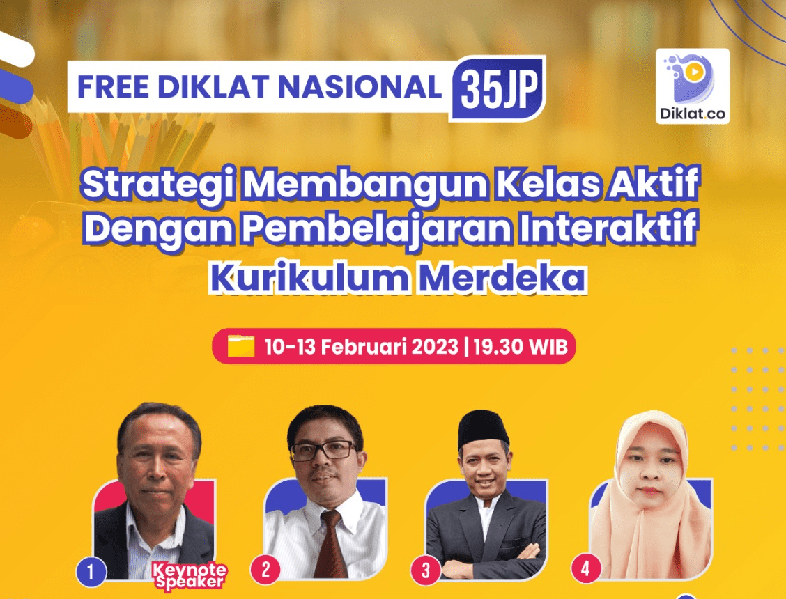 Link Download Undangan Free Diklat 35 JP Strategi Membangun Kelas Aktif ...