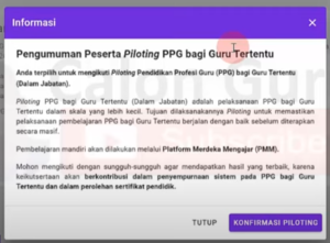 Cara Konfirmasi Kesediaan Peserta Piloting PPG Daljab 2024 di SIMPKB - BRM